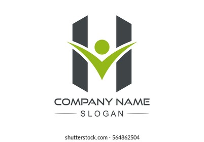 Letter H Human Character Stock Vector (Royalty Free) 564862504 ...