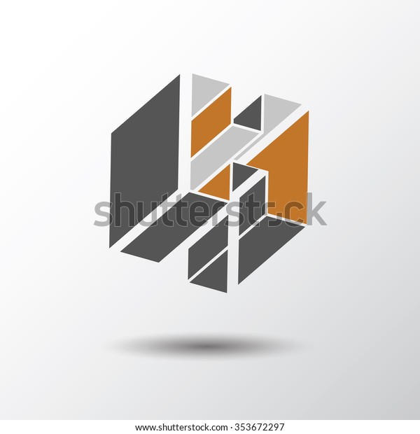 Letter H Icon Corporate Identity Element Stock Vector (Royalty Free ...