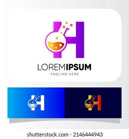 Letter H Lab Logo Design Vector Stock Vector (Royalty Free) 2146444943 ...