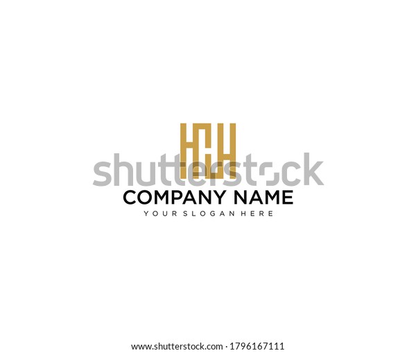 Letter H Line Logo Design Linear Stock Vector (Royalty Free) 1796167111 ...