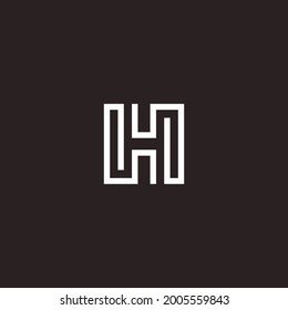 Letter H Line Logo Vector Design Stock Vector (Royalty Free) 2005559843 ...