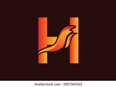 Letter H Logo Fire Flame Shape Stock Vector (Royalty Free) 2007345563 ...