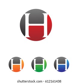 Letter H Logo Round Stock Vector (Royalty Free) 612161438 | Shutterstock