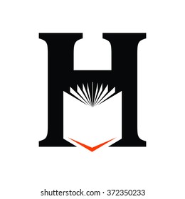 Letter H Logo Vector Book Logo Stock Vector (Royalty Free) 372350233 ...