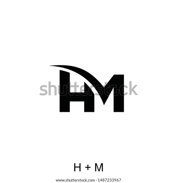 Letter H M Concept Ready Use Stock Vector (Royalty Free) 1487233967