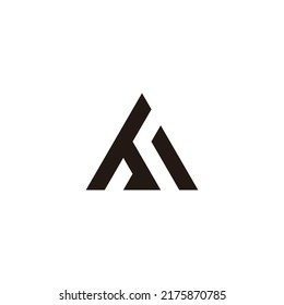 Letter H M Triangle Geometric Symbol Stock Vector (Royalty Free ...
