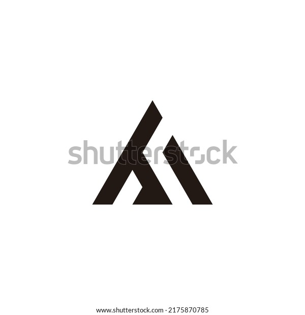 Letter H M Triangle Geometric Symbol Stock Vector (Royalty Free ...