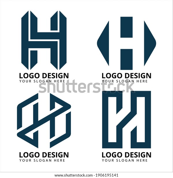 Letter H Modern Logo Design Stock Vector (Royalty Free) 1906195141 ...