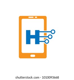 Letter H Phone Logo Stock Vector (Royalty Free) 1010093668 | Shutterstock