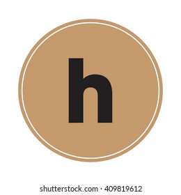 Letter H Rounded Shape Icon Logo Stock Vector (Royalty Free) 409819612 ...