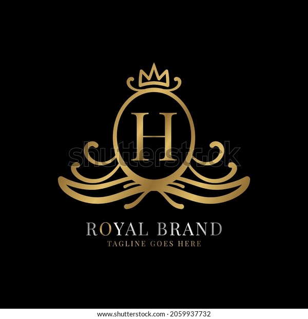 Letter H Royal Crest Vector Logo Stock Vector (Royalty Free) 2059937732 ...