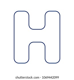 Letter H Sign Design Template Element Stock Vector (Royalty Free ...