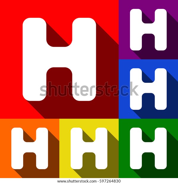 Letter H Sign Design Template Element Stock Vector (Royalty Free ...