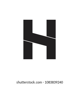 Letter H Simple Geometric Logo Stock Vector (Royalty Free) 1205656984 ...