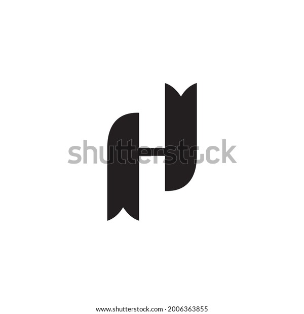 Letter H Simple Symbol Logo Vector Stock Vector (Royalty Free ...