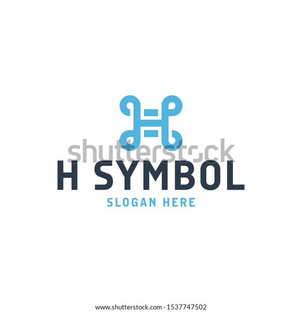 Letter H Symbol Logo Design Alphabet: เวกเตอร์สต็อก (ปลอดค่าลิขสิทธิ์ ...