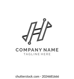 Letter H Tech Logo Design Stock Vector (Royalty Free) 2024681666 ...