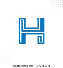 Letter H Technology Modern Creative Minimal Stock Vector (Royalty Free ...