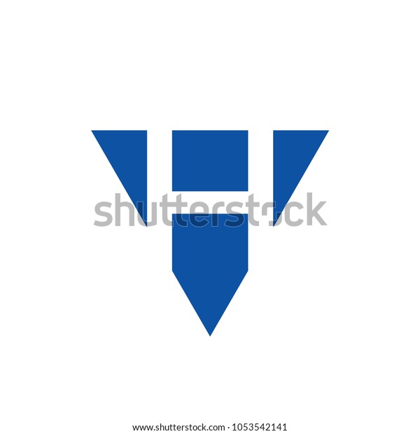 Letter H Triangle Design Logo Vector Stock Vector (Royalty Free ...