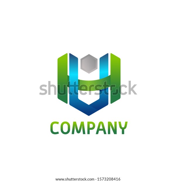 Letter H V Logo Design Stock Vector (Royalty Free) 1573208416 ...