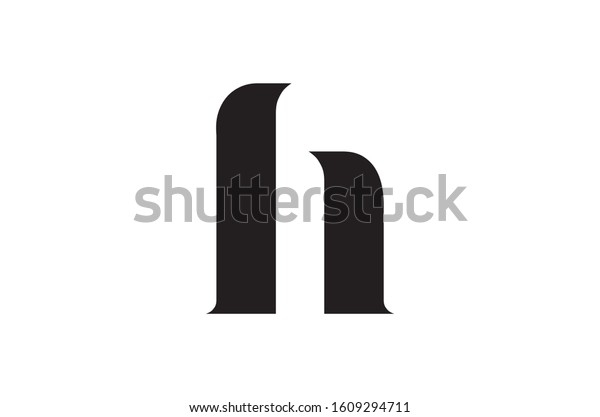 Letter H Vector Art Graphic Design Stock Vector (Royalty Free ...