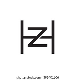 Letter H Z Monogram Square Shape Stock Vector (Royalty Free) 398401606 ...