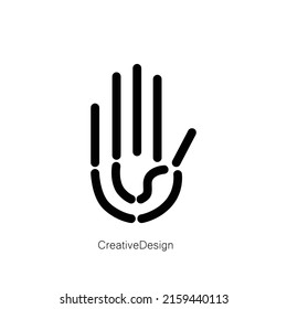 Letter Hand Logo Icon Design Template Stock Vector (Royalty Free ...