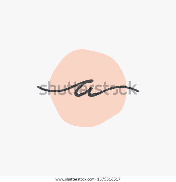 Letter Handwriting Circle Concept Handwriting Logo Stock Vector ...