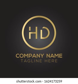 Letter Hd Logo Design Vector Template Stock Vector (Royalty Free ...
