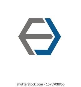 Letter He Shape Logo Illustration Vector Stock Vector (Royalty Free ...