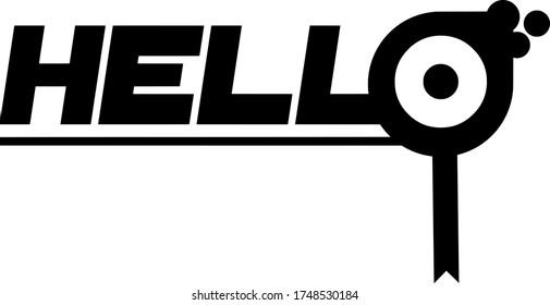 Letter Hello Logo Design Icon Vector Stock Vector (Royalty Free ...