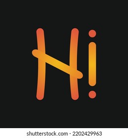 Letter Hi Logo Design Template Stock Vector (Royalty Free) 2202429963 ...