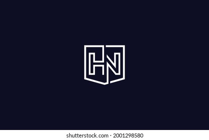 Letter Hn Initial H N Shield Stock Vector (Royalty Free) 2001298580 ...