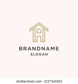 Letter Home Logo Icon Flat Design Stock Vector (Royalty Free ...