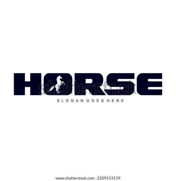 Letter Horse Horse Illustration Vector Logo Stock Vector (Royalty Free ...