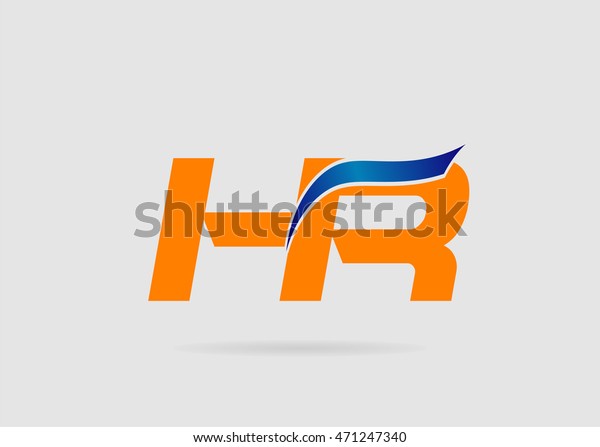 Letter Hr H R Logo Vector Stock Vector (Royalty Free) 471247340 ...