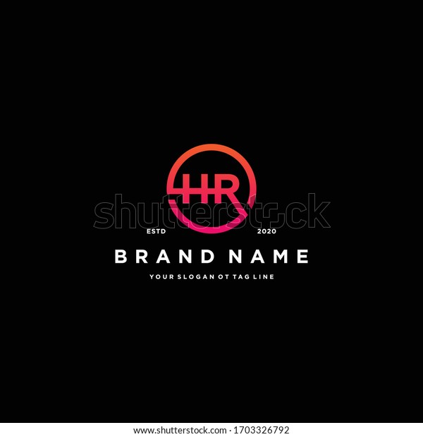 Letter Hr Logo Design Vector Template 库存矢量图（免版税）1703326792 | Shutterstock