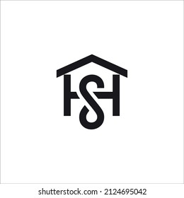 Letter Hs Home Logo Vector Stock Vector (Royalty Free) 2124695042
