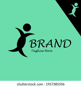 Letter Human Logo Design Stock Vector (Royalty Free) 1957385596 ...