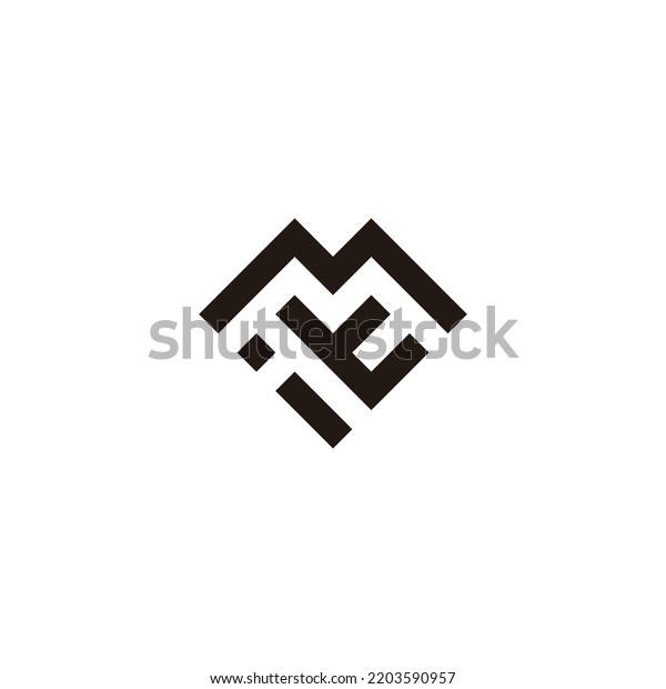 Letter T M Heart Square Geometric Stock Vector (Royalty Free ...