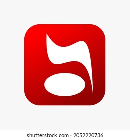 Letter Icon Red Box Abstract Business Stock Vector (Royalty Free ...