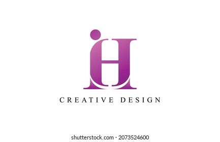 Letter Ih Logo Icon Design Template Stock Vector (Royalty Free ...