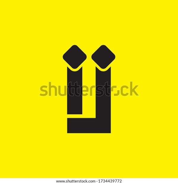 Letter Ij Joint Logo Icon Flat Stock Vector (Royalty Free) 1734439772 ...
