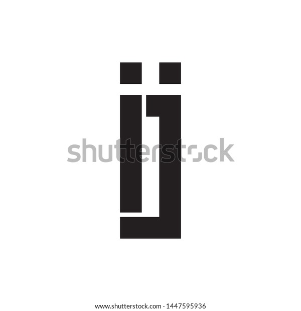 Letter Ij Logo Design Vector: vector de stock (libre de regalías ...