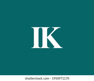 Letter Ik Logo Design Vector Template Stock Vector (Royalty Free ...
