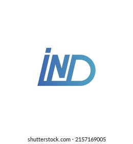 Letter Ind Monogram Logo Design Line Stock Vector (Royalty Free ...