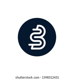 Letter Initial B Line Logo Design Stock Vector (Royalty Free) 1598311948