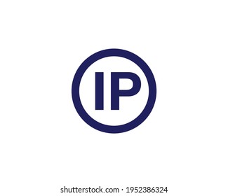 Letter Ip Logo Design Vector Template Stock Vector (Royalty Free ...