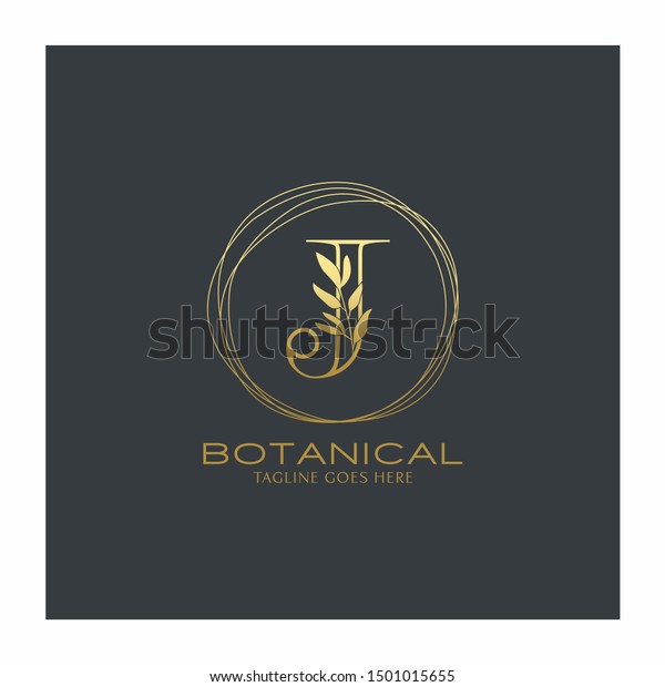 Letter J Beauty Botanical Vector Logo Stock Vector (Royalty Free ...