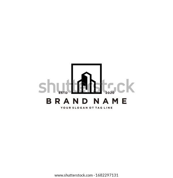 Letter J Building Logo Design Vector Stock Vector (Royalty Free) 1682297131